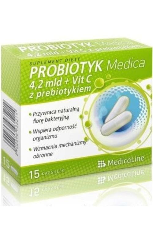 Aliness Probiotyk Medica + Vit. C z prebiotykiem 15 kapsułek MedicaLine ...