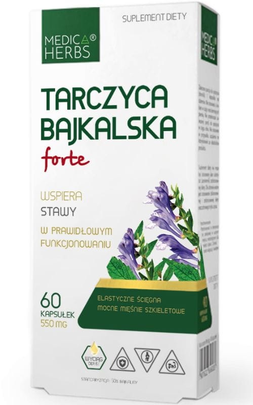 Tarczyca Bajkalska forte 550mg, 60 kapsułek Medica Herbs - Skład | Cena ...
