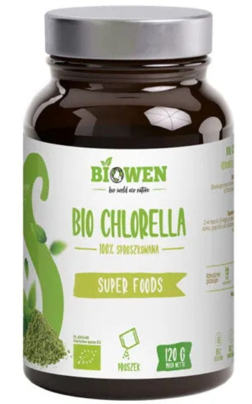 Biowen BIO chlorella w proszku 120g - Skład | Cena | Opinie - Sklep Życia